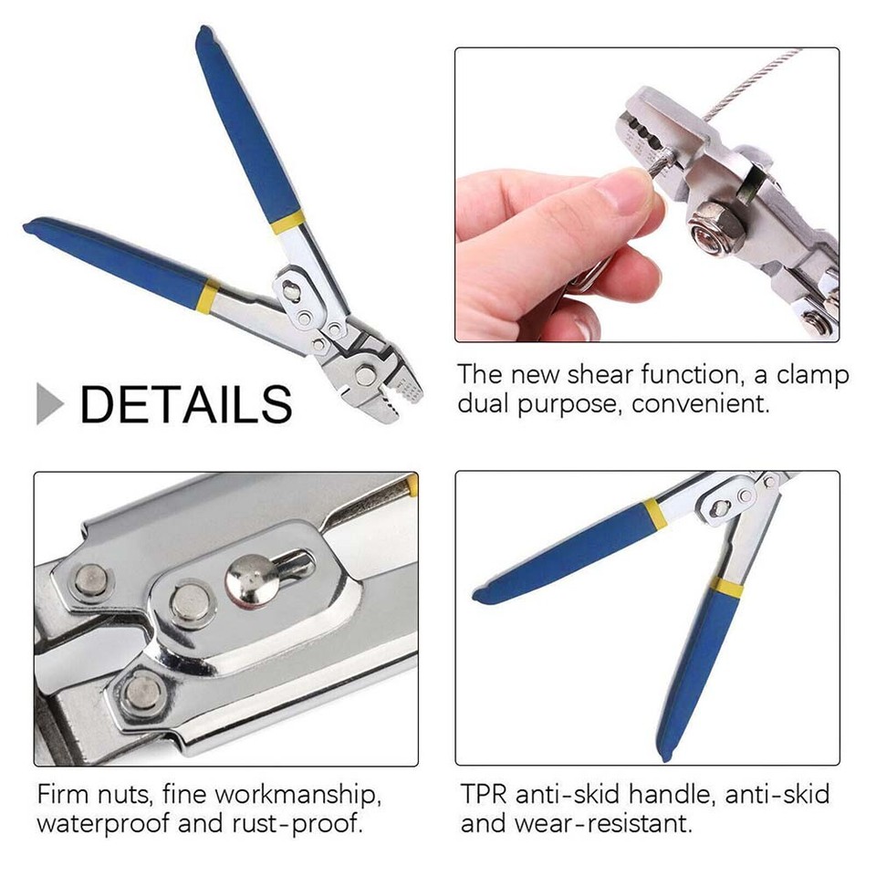 150PCS Aluminum Cable Crimp Sleeves Clip Ferrule For Steel Wire Rope ...