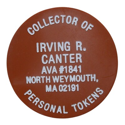 N. Weymouth MA Irving R Canter Olympic Games 1984 Brown Plastic Token ...