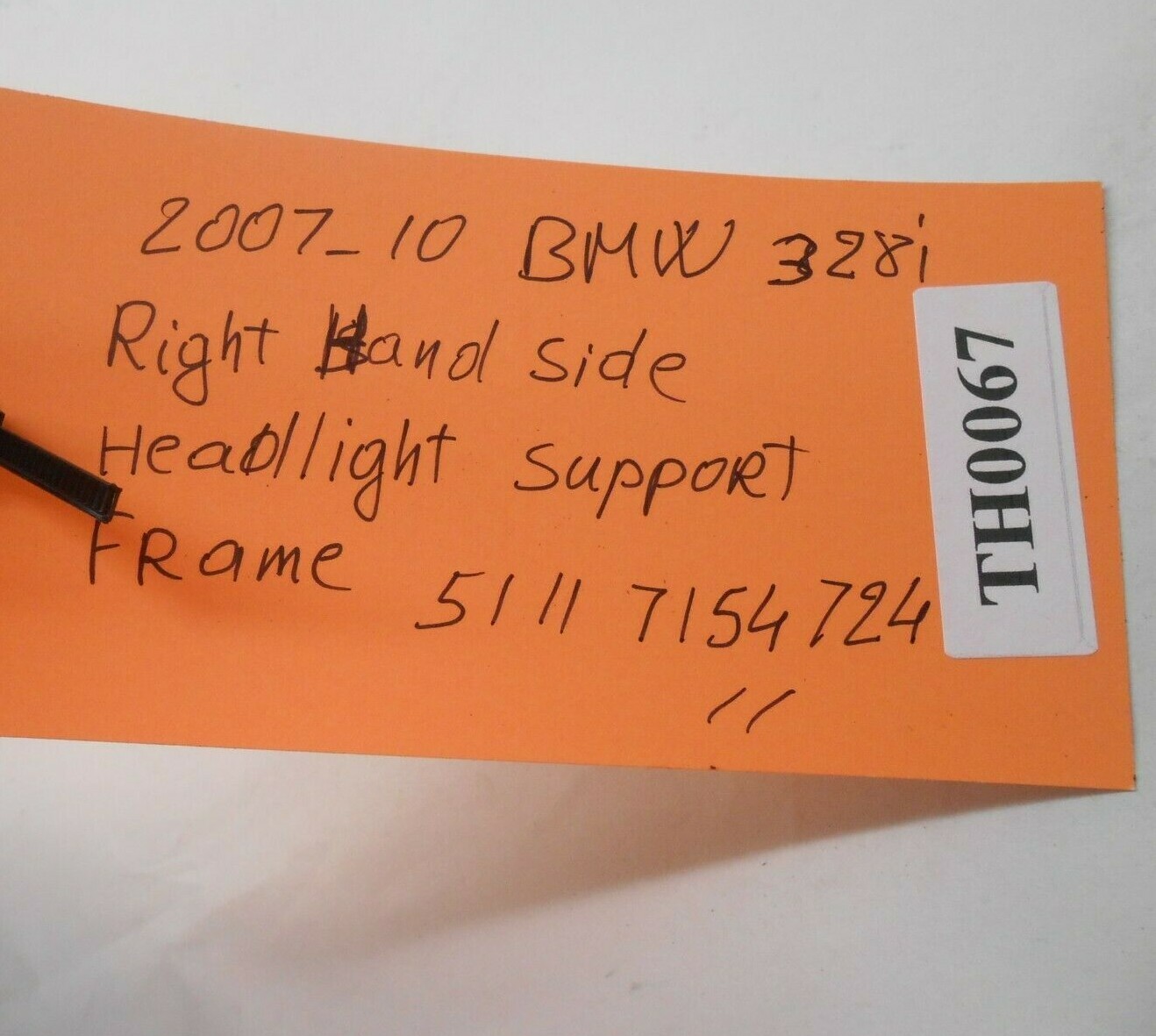 2007-10 BMW 328I Right Hand Side Headlight Support Frame 51117154724 ...