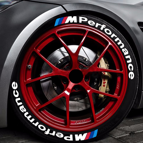 M PERFORMANCE 8X Tire Lettering Sticker Rubber Letters .25" 15"-24 ...