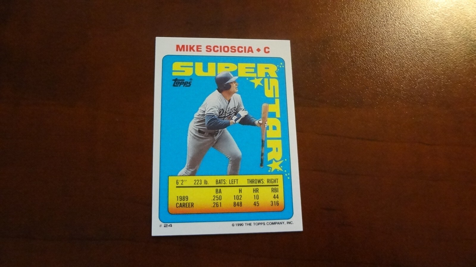 1990 TOPPS SUPER STAR MINI #24 MIKE SCIOSCIA/ RUBEN SIERRA BASEBALL ...
