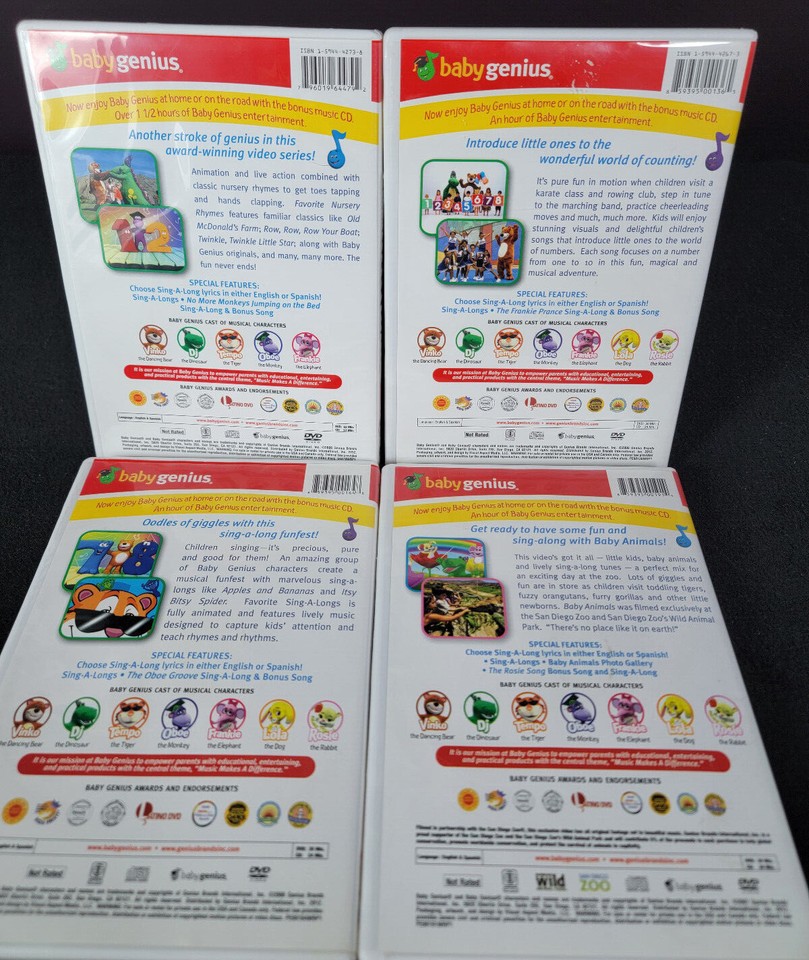 Baby Genius Favorite Sing Alongs,Counting, Nursery Rhymes, Baby Animals ...