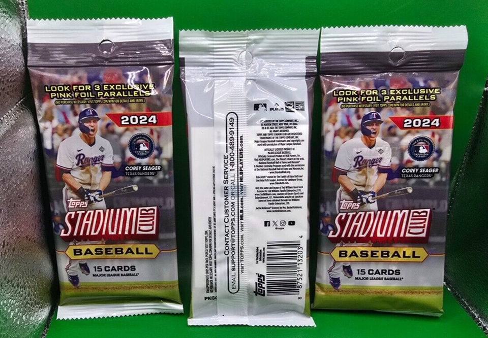 3 PACKS 2024 Topps Stadium Club Baseball Fat Pack 45 TOTAL Cards SHIPS ...