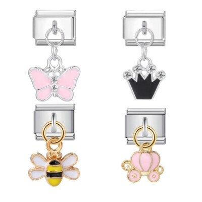 Dangle Italian Charm Link Fits All Classic 9mm Italian Bracelets | eBay UK