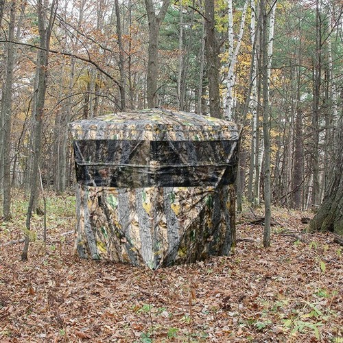 Costway 3-Person Hunting Surround View Tent - Camouflage (OP70858) for ...