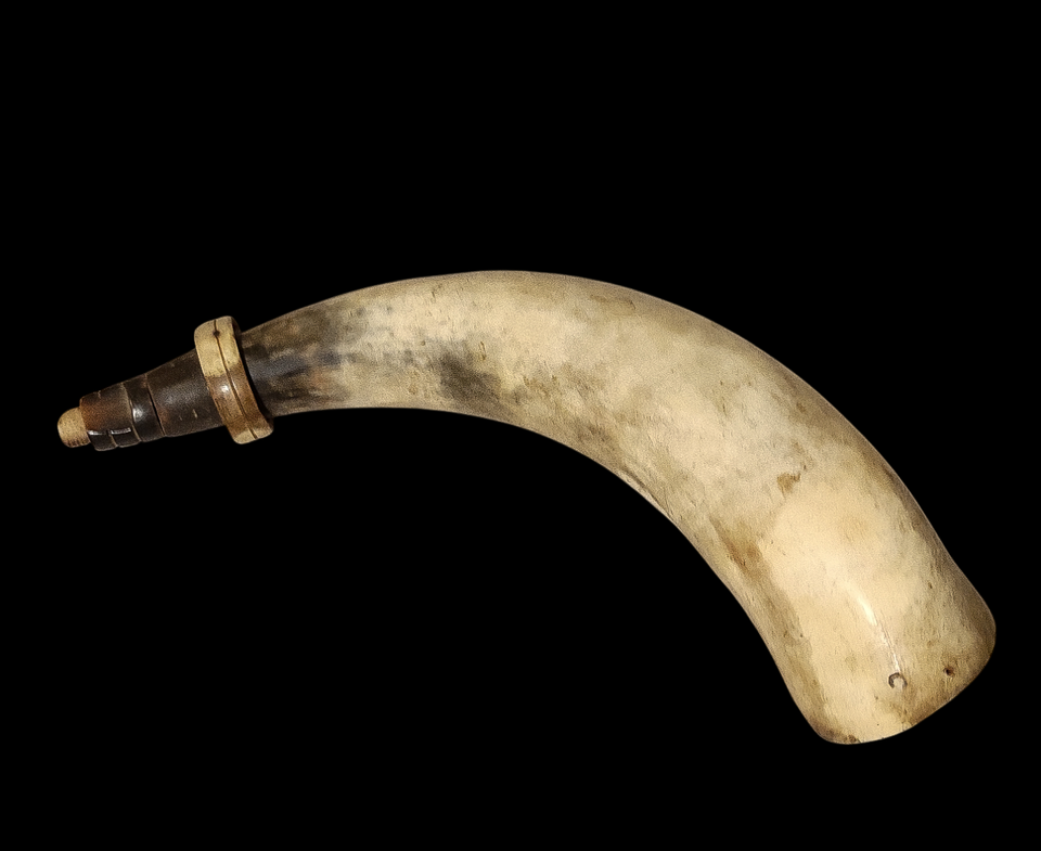 Antique Powder Horn, c. 1800–1850, Natural Cattle Horn | eBay