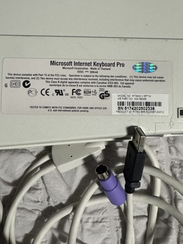 Vintage Microsoft Internet Keyboard Pro RT 9420 V5FTW | eBay