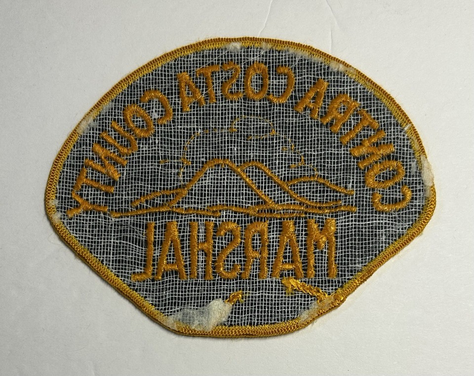 VINTAGE CALIFORNIA CA CONTRA COSTA COUNTY MARSHAL POLICE DEPT PATCH # ...