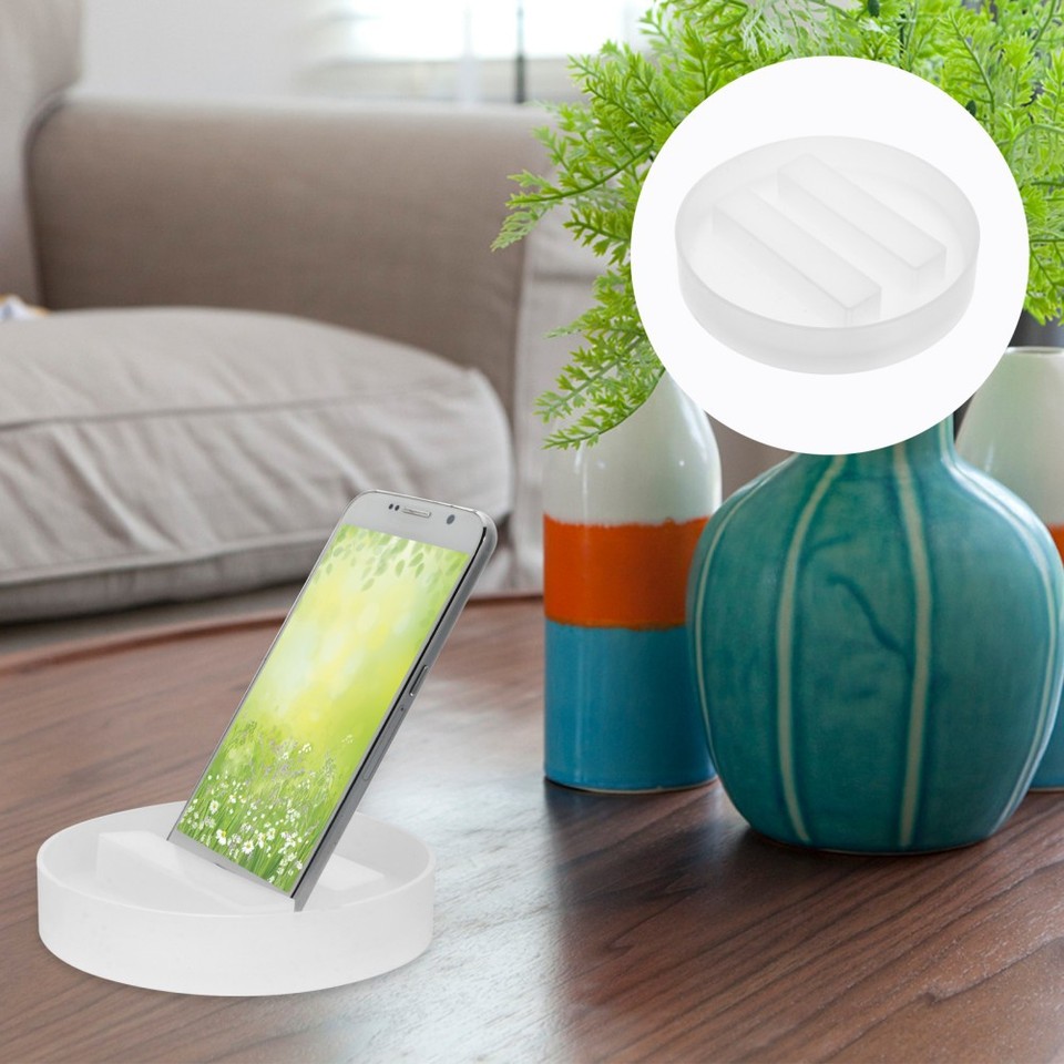 1 PZ Silicone Phone Phone Stampo Round Coaster Stampo Stampo Stampo ...