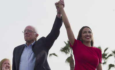 ALEXANDRIA OCASIO-CORTEZ (AOC) & BERNIE SANDERS FRIDGE MAGNET 5" X 3.25 ...