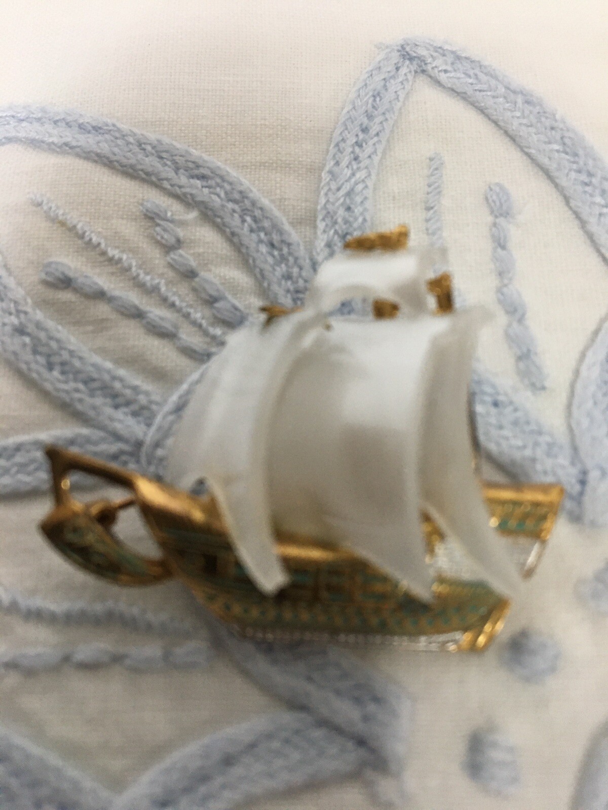 BROACH SPAIN Ship With Faux Pearl Sails Approx. 1 And 3/4 Inch Long ...