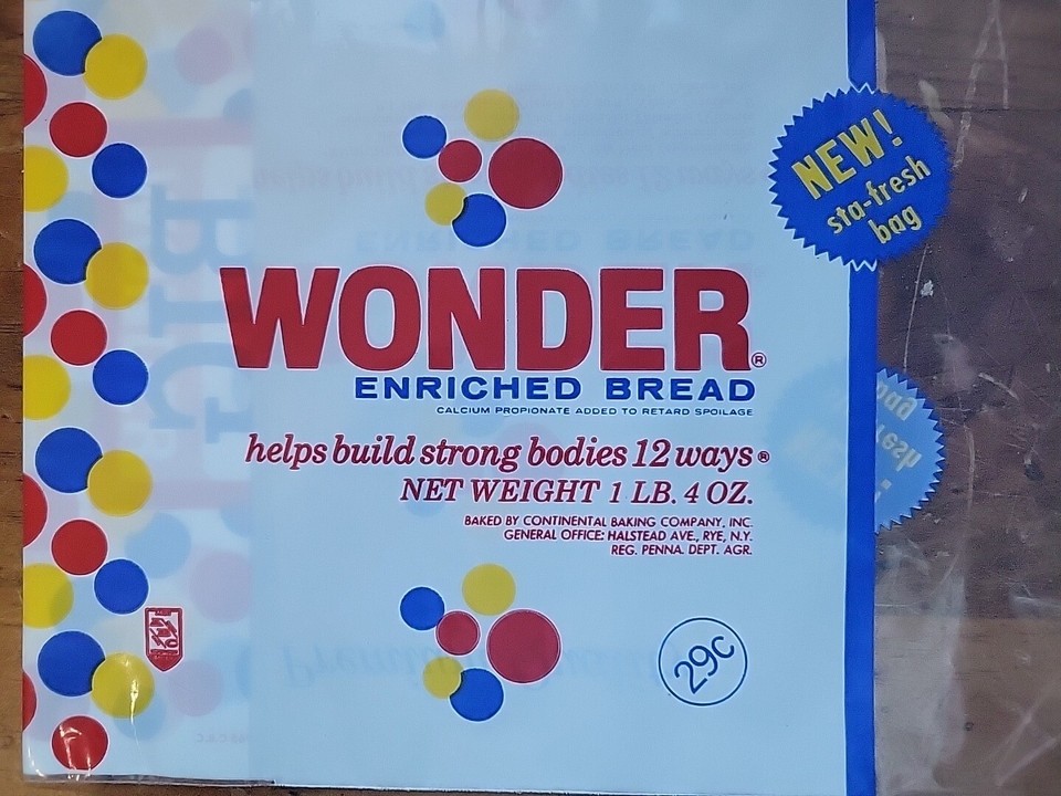 Lot of 30 Unused Vintage Wonder Bread Bags .29 Cents Bag With New Sta-Fresh Bag. | eBay