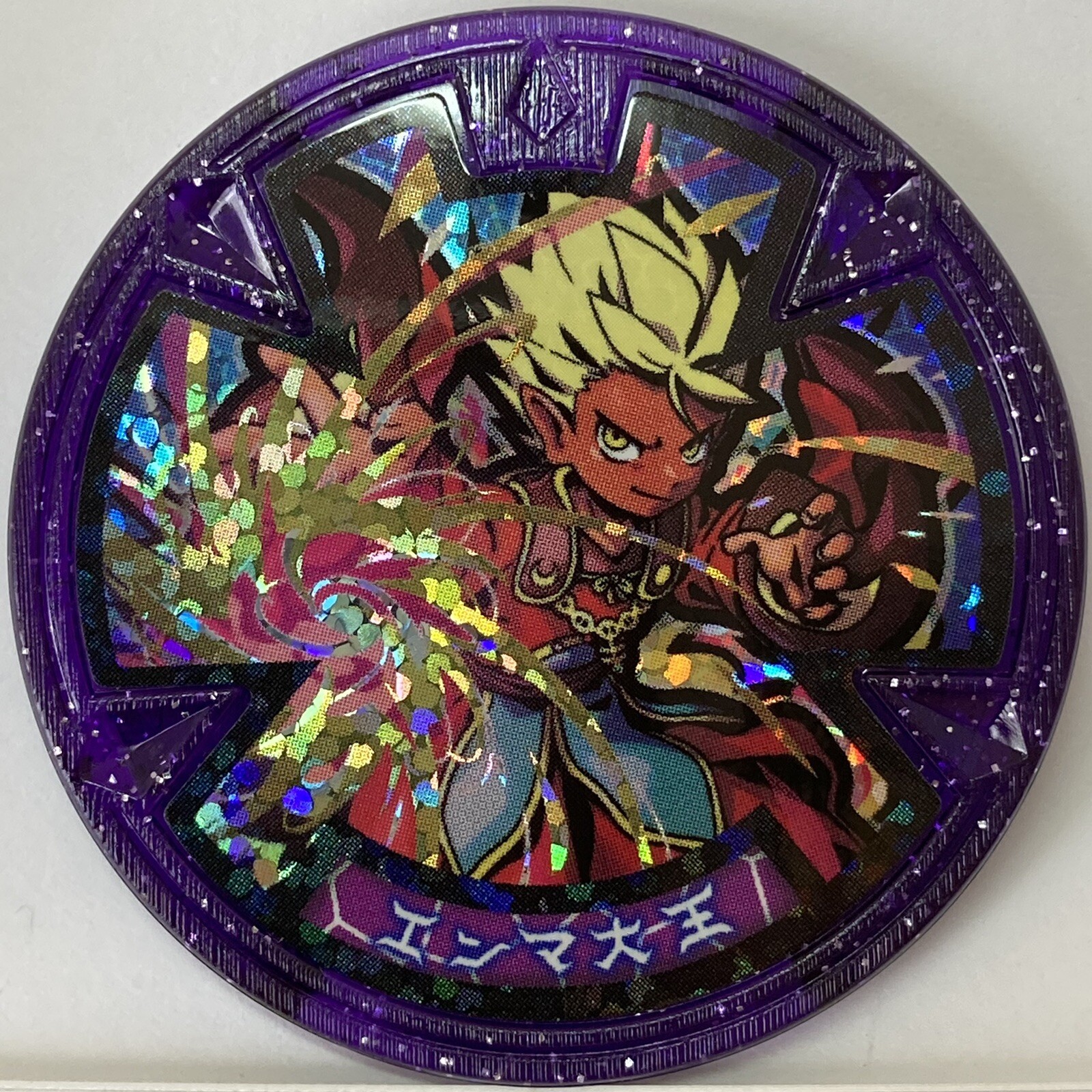 YoKai Watch Great King Enma Medals Green Holo Medal Japanese Yo-kai ...