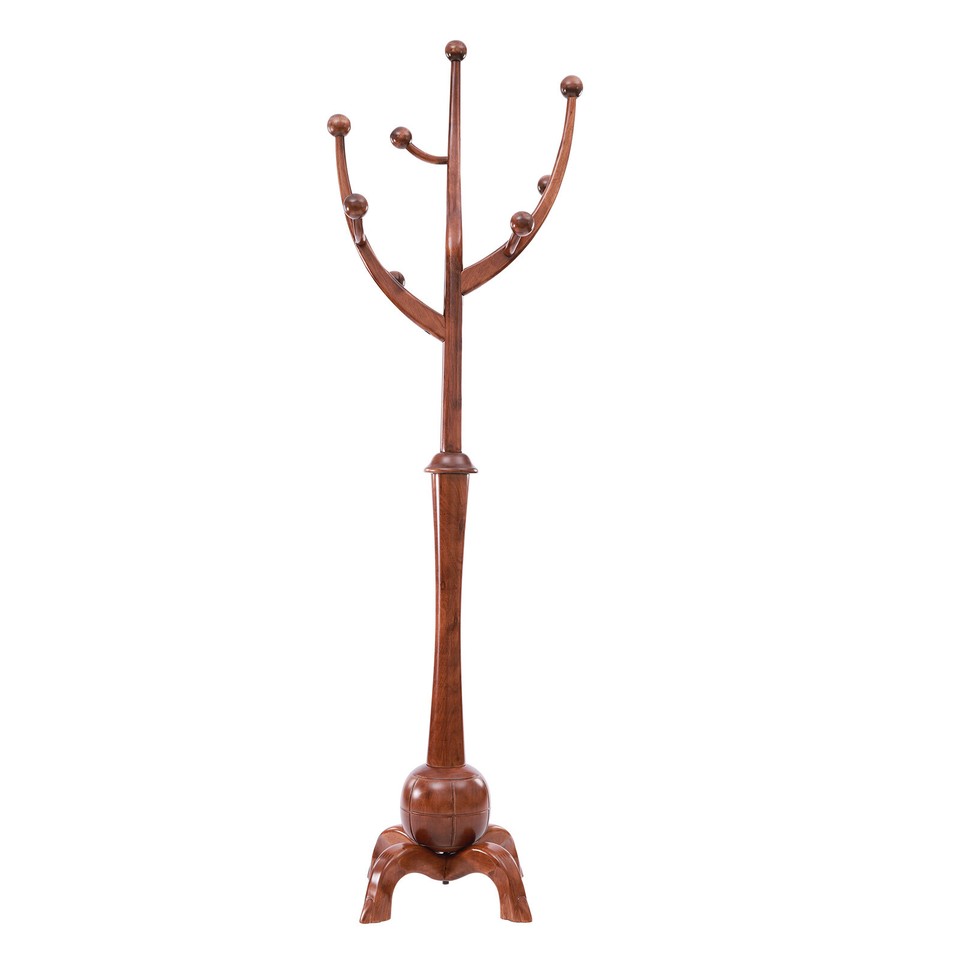 Tree-shaped Wooden Free Standing Clothes Rack Stand Walnut Color 180cm ...