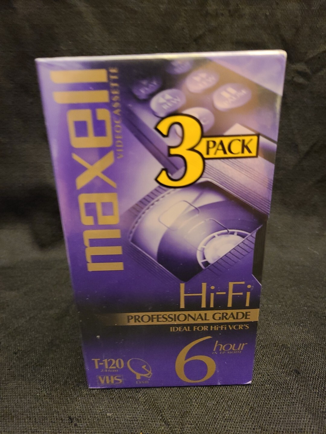 LOT of 3 Maxell Premium Professional High Grade VHS Tapes T-120 6 Hours ...