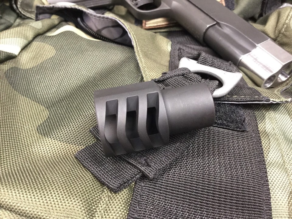 1911 .45 acp Mil-Spec muzzle brake BLACK PREDATOR compensator + FREE ...
