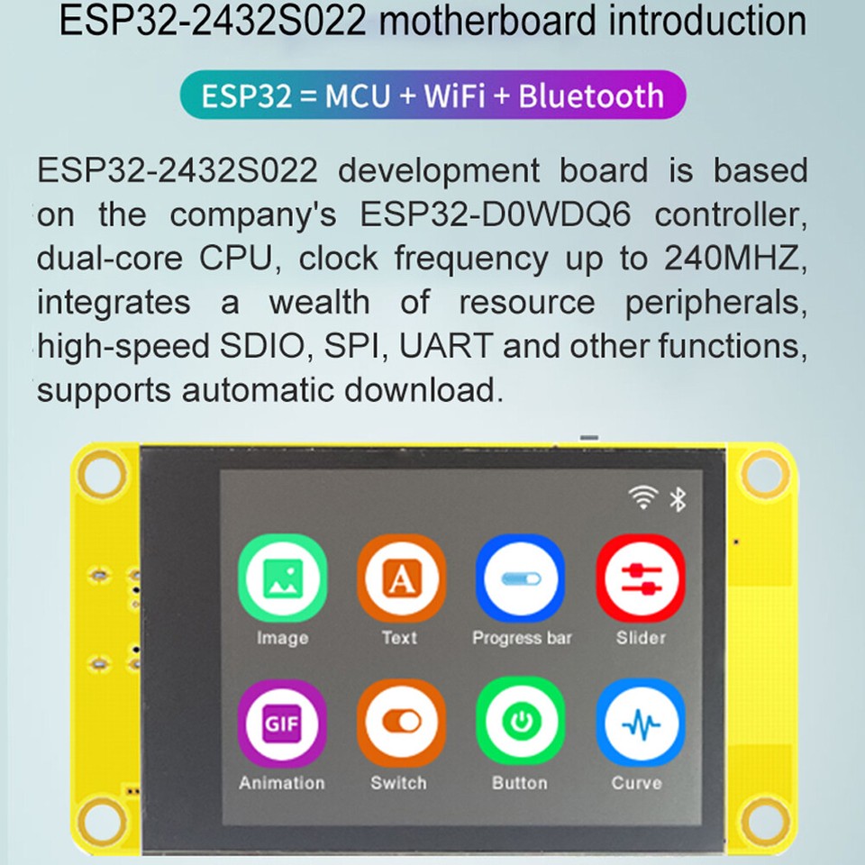 2.2 inch ESP32 TFT LCD Display Screen ESP-WROOM-32 Module 240x320 ...