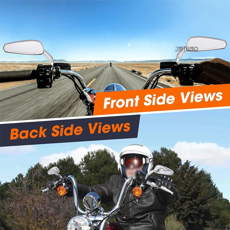 Chrome Motorcycle Rear View Mirrors For Harley Softail Slim Deluxe ...
