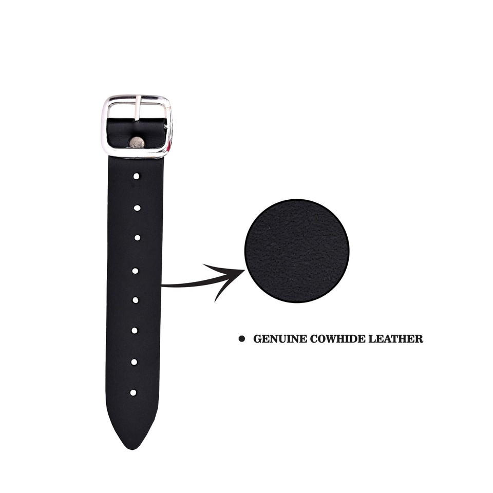 Kilt Straps and Buckle 7" Genuine Leather Extender 1.25" wide - Black ...