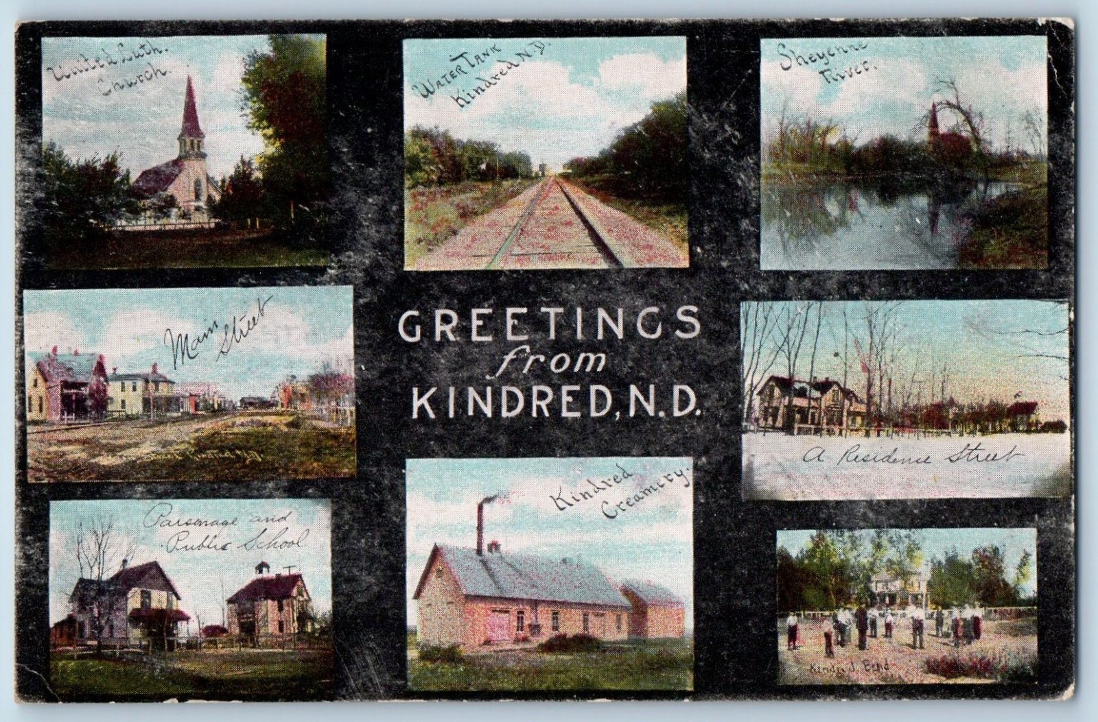 Kindred North Dakota Postcard Greetings Multiview Exterior Building ...