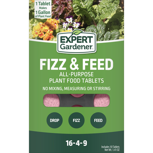 Fizz and Feed All Purpose Plant Food Tablets 16-4-9 NPK 10 Pack Water ...