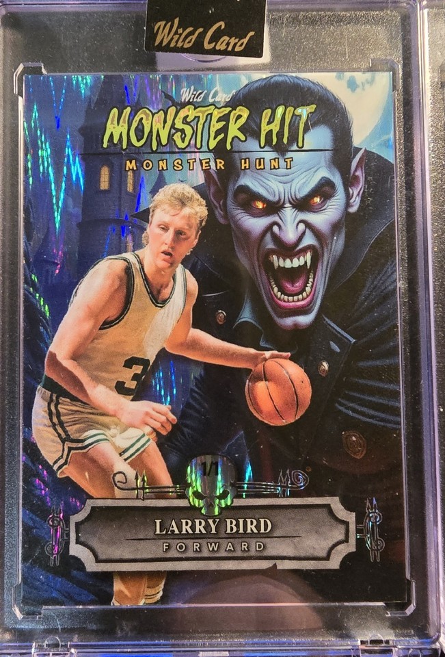 Larry BIRD 2025 Wild Card MONSTER Hit 1/1 Dracula nd Zombie Sheriff ...