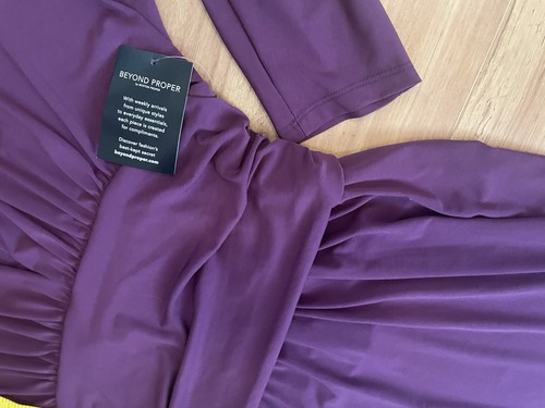 Boston Proper Long Sleeve Shift Dress Women’s Size XL Faux Wrap Waist ...