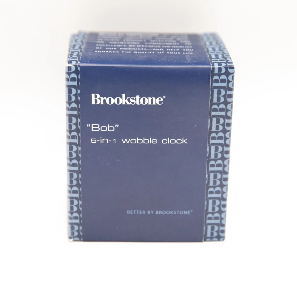 Wobble Clock Brookstone Bob 5 in 1 clock w/ date Alarm Timer Temp NIB ...
