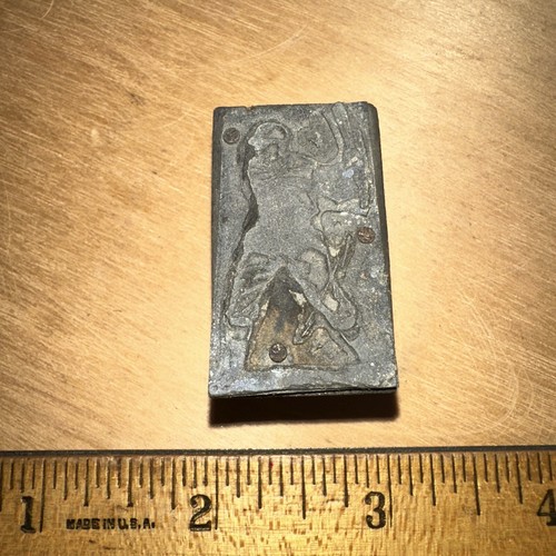 Printing Block ( Baseball Player, Swinging A Bat ) Early Baseball Scene ...
