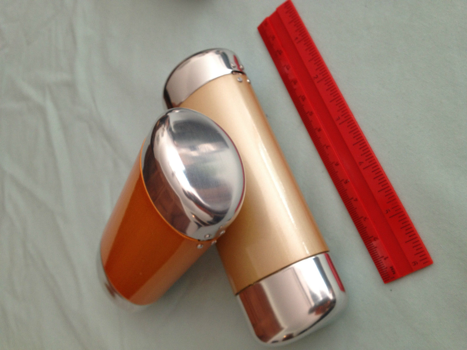 Eyeglass Case-Aluminum Metal, Push-Button Flip-Open Top 6 x 2.25 x 1.5 ...