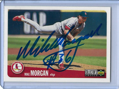 ST LOUIS CARDINALS MIKE MORGAN 1996 UD COLLECTOR'S CHOICE SIGNED CARD ...
