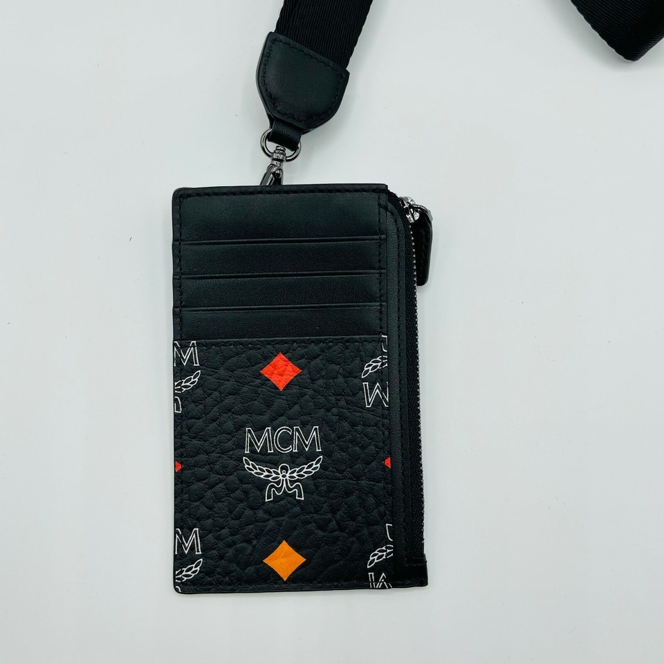 $180 MCM Spectrum Rainbow Logo Visetos Lanyard Card Case MYAAASV01 | eBay