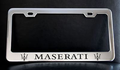 MASERATI License Plate Frame Custom Made of Chrome Plated Metal | eBay