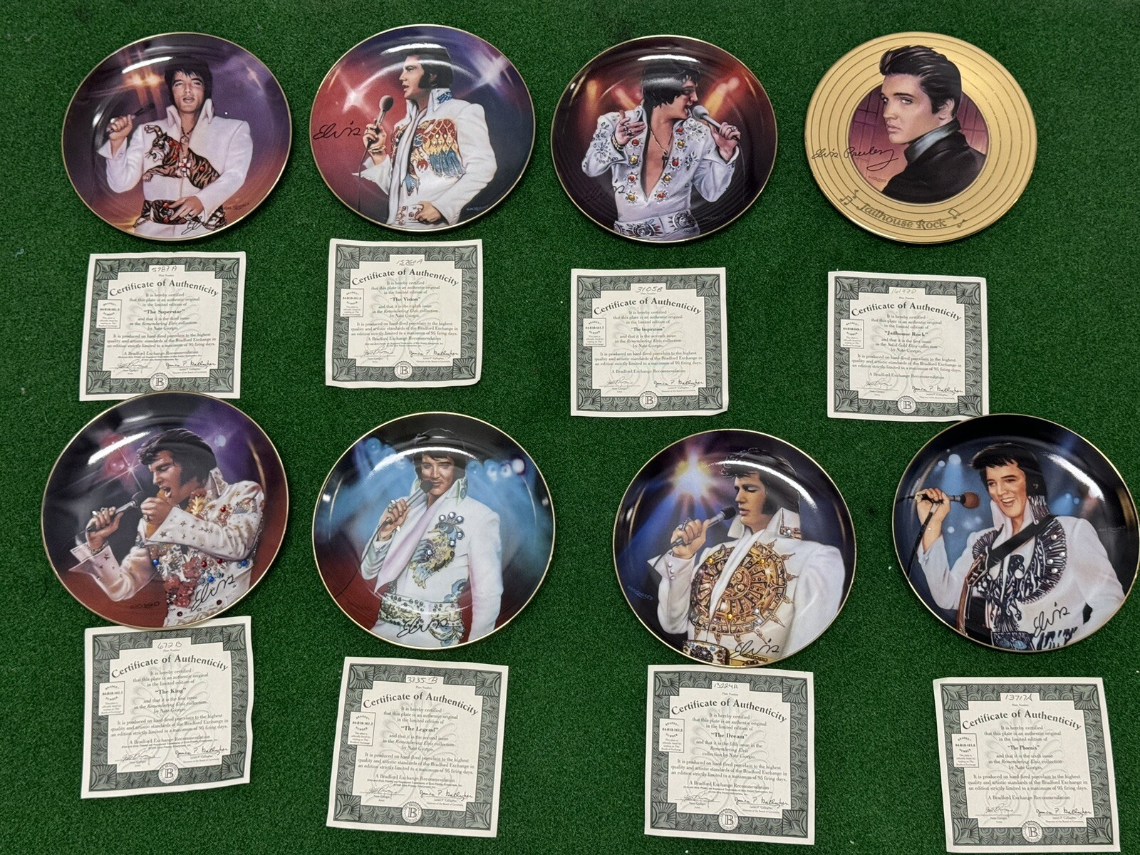 Elvis Presley Collector Plates by Nate Giorgio SET of Eight With ...