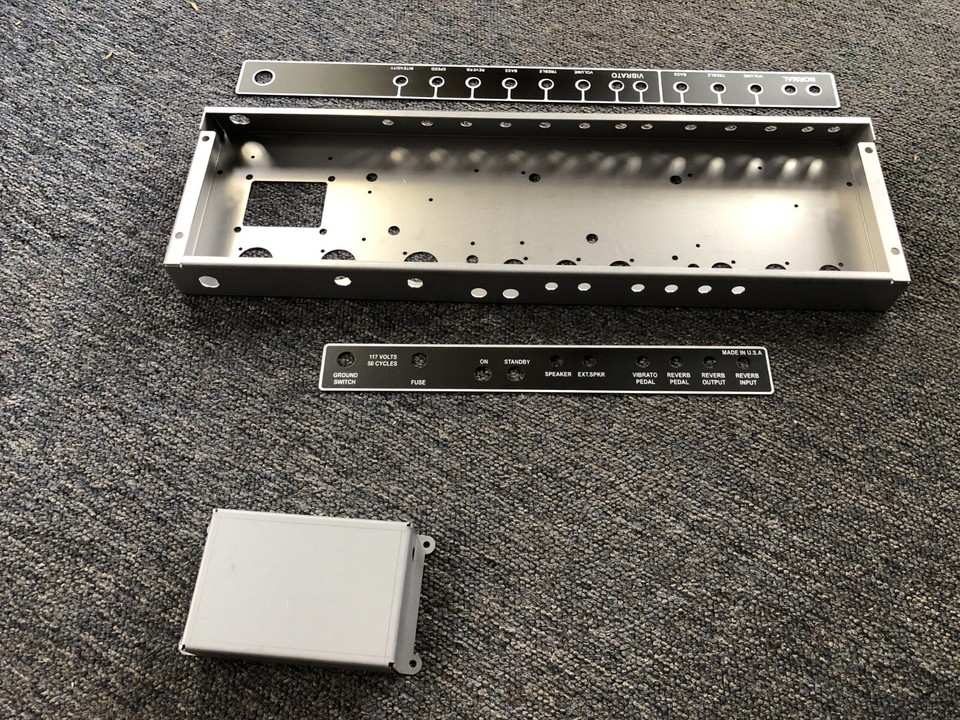 Blackface Deluxe type chassis, cap pan-18, finished Black face plates ...