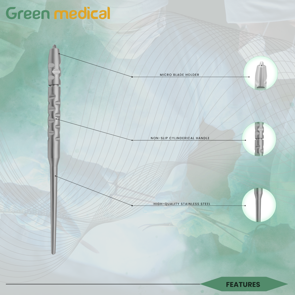 Micro Blade Holder Dental Scalpel Handle Periodontal Microsurgical ...