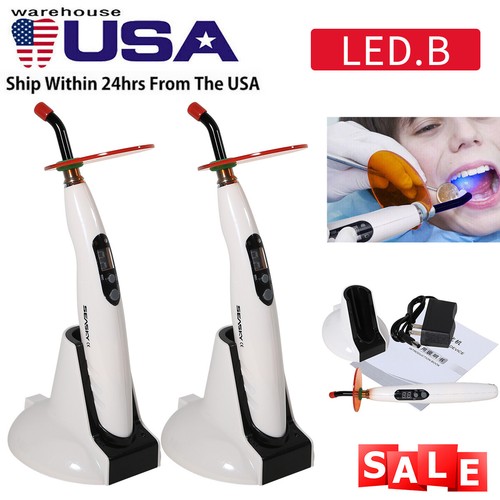 1-2*Dental Wireless Cordless LED Cure Curing Light Lamp 5W Tool Resin ...