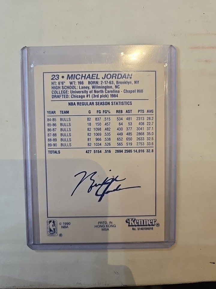 1990 Kenner Starting Lineup Michael Jordan Brown Border Chicago Bulls ...