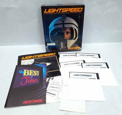 LIGHTSPEED - Big Box PC Game w/ (5) 5.25" Discs, Manual, Inserts & Box ...