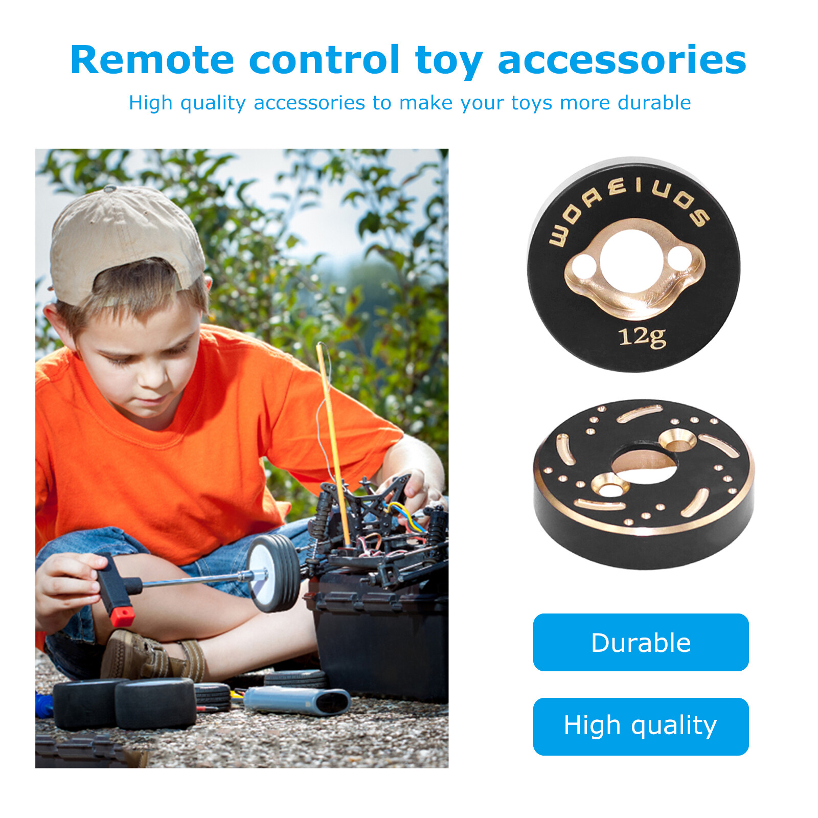 Mini CNC Machined Brass Durable Metal Brass Weight Set for 1/18 TRX4M ...