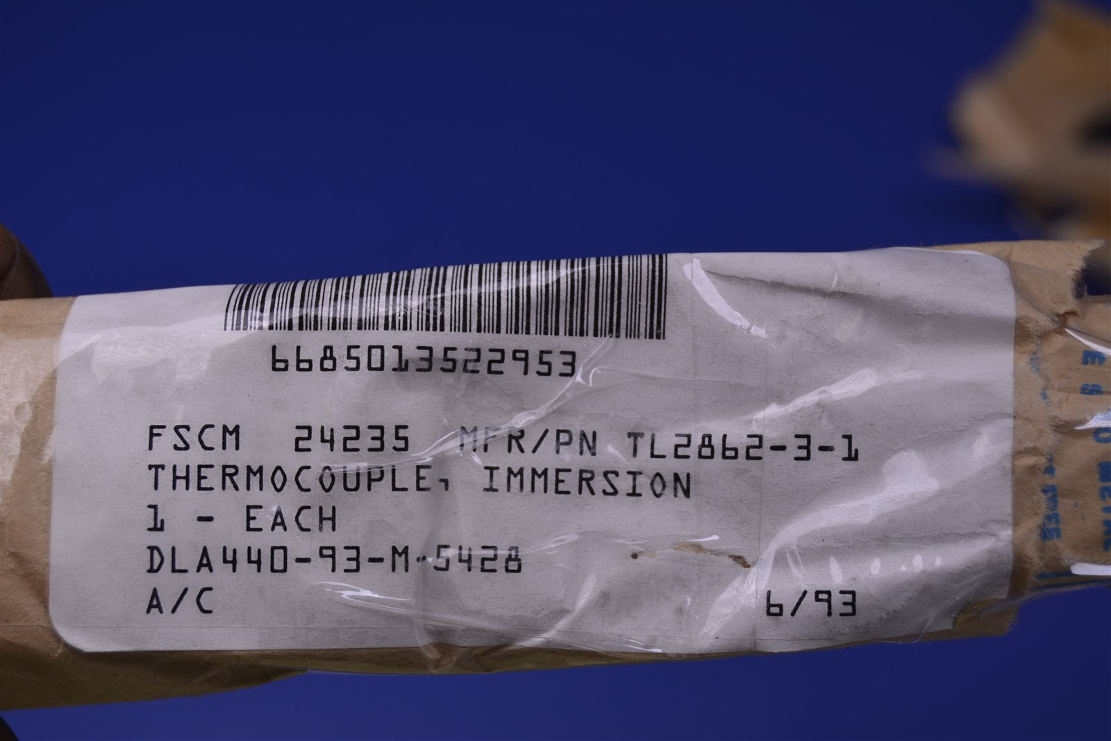 Navy Aircraft Immersion Thermocouple TL2862-3-1 for Williams F112 ...