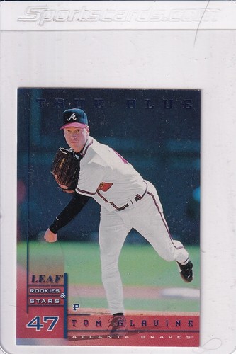 1998 Leaf Rookies and Stars True Blue #75 Tom Glavine Atlanta Braves 1 ...