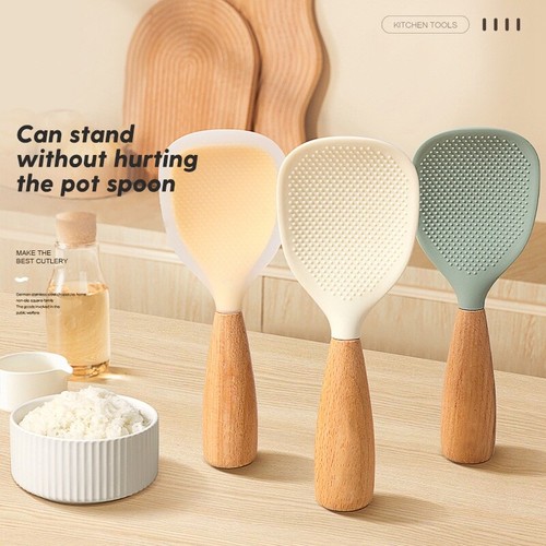 Rice Spoon Paddle Clear Non Stick Vertical Rice Paddle Scoop Cooking ...