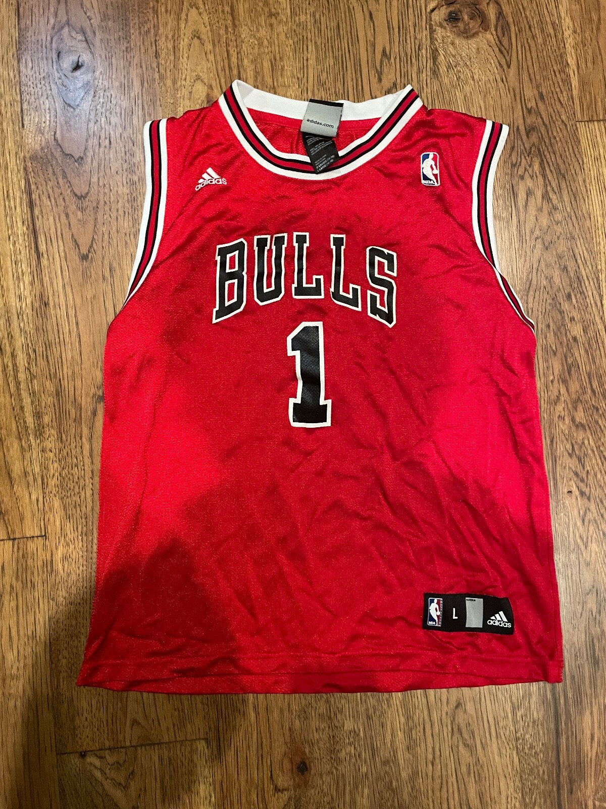 Derrick Rose #1 Chicago bulls Red Jersey Youth Large adidas | eBay
