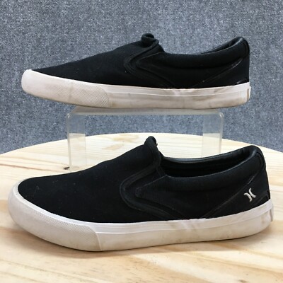 Hurley Shoes Womens 8 M Arlo Slip On Sneakers Black Canvas Round Toe ...