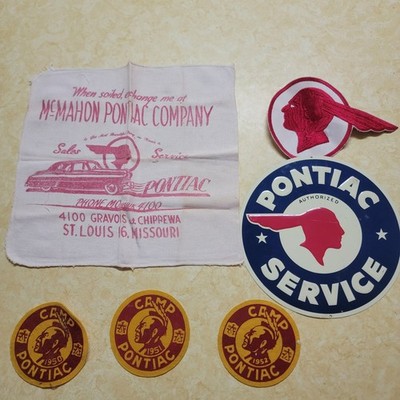 Vintage Pontiac Patch– Camp Pontiac Felt Patches, Dealership Rag ...