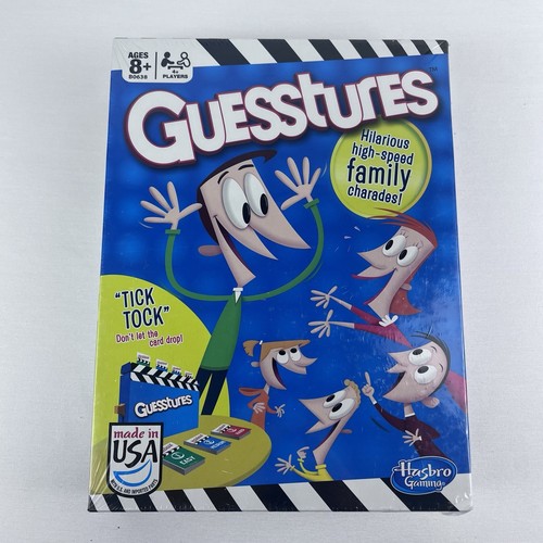 Guesstures Board Game Family Friendly Fun Charades Interactive Hasbro ...