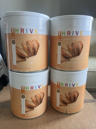 4 #10 Cans Thrive Hard White Winter Wheat Freeze Dried Food 25+ Shelf ...