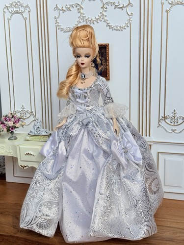 OOAK Handmade Marie Antoinette Gown Fits silkstone Barbie / Integrity ...