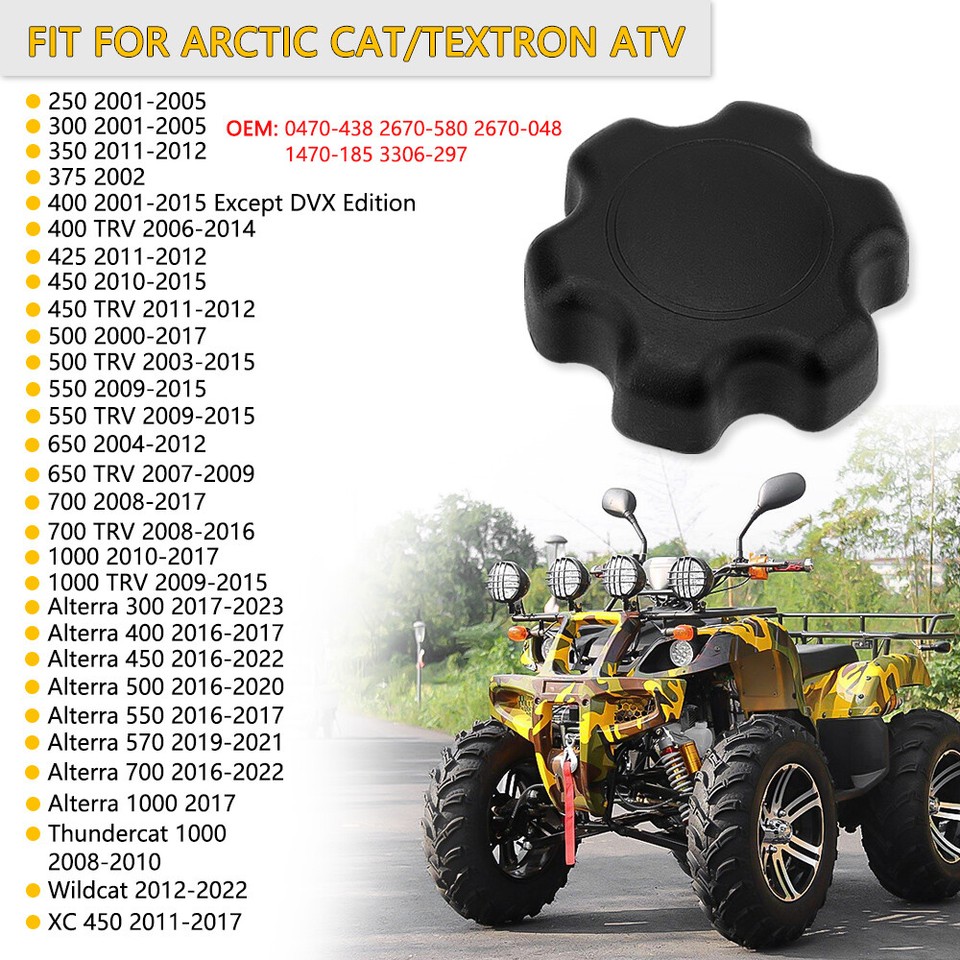 Gas Cap For Arctic Cat 250 300 400 450 500 700 1000 ATV/UTV Replacement ...